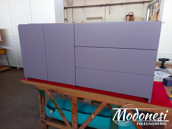 Mobile Soggiorno Moderno Milano Realizzato per una Nicchia